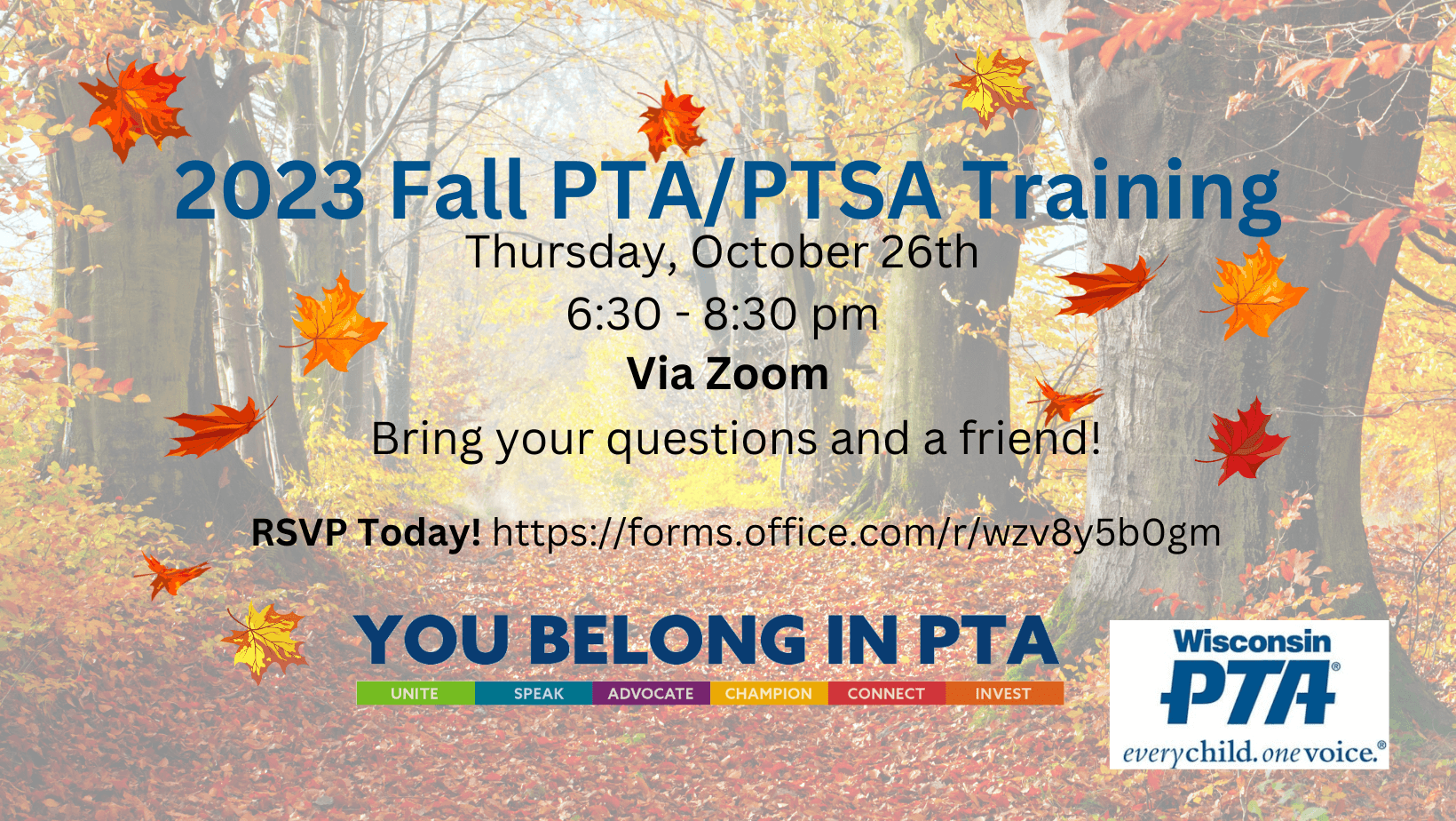 Fall PTA/PTSA Leadership Training - Welcome to wisconsinpta